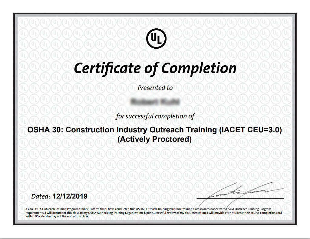 All About OSHA 30-Hour Construction Training. - OSHA Outreach Courses All About OSHA 30-Hour Construction Training. - OSHA Outreach Courses